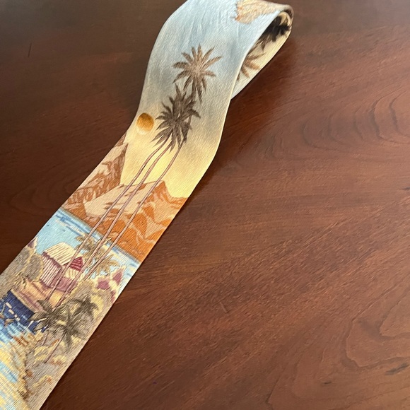 Tango | Accessories | Tango Brand Scenic Print Silk Necktie | Poshmark